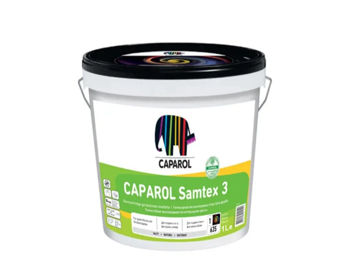 Краска латексная CAPAROL SAMTEX 3 E.L.F. интерьерная B1-белая 1л ...