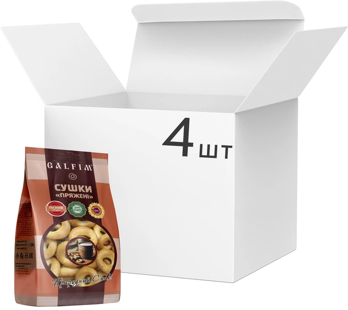 Упаковка сушек Galfim Топленые 200 г х 4 шт (4840760000843) – купить в Украине - ROZETKA. Цены ...
