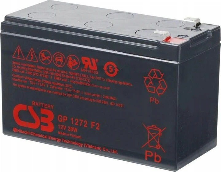 Аккумуляторная батарея CSB GP1272F2(28W) (12V-7,2Ah) – фото, отзывы ...