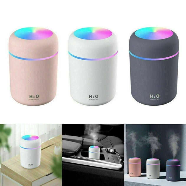 Зволожувач повітря з підсвічуванням H2O Colorful HUMIDIFIER білий, USB ...