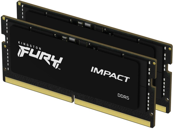 Оперативная память Kingston Fury SODIMM DDR5-4800 16384MB PC5-38400 (Kit of 2x8192) Impact 1Rx8 ...