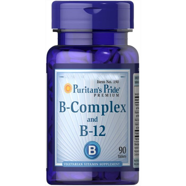 Витамины Puritans Pride Vitamin B-Complex and Vitamin B-12 90 таблеток ...