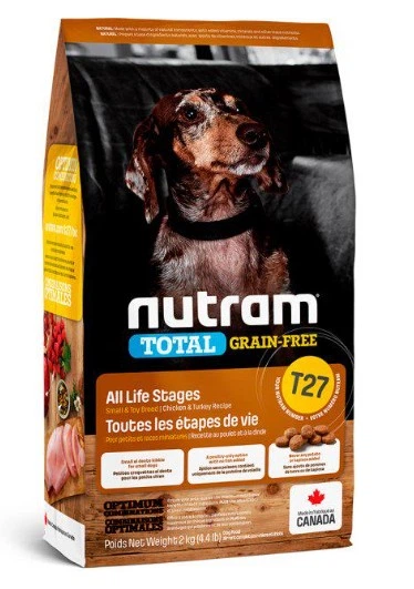 Сухий корм Nutram T27 Total Grain-Free Turkey & Chicken Small Breed Dog ...