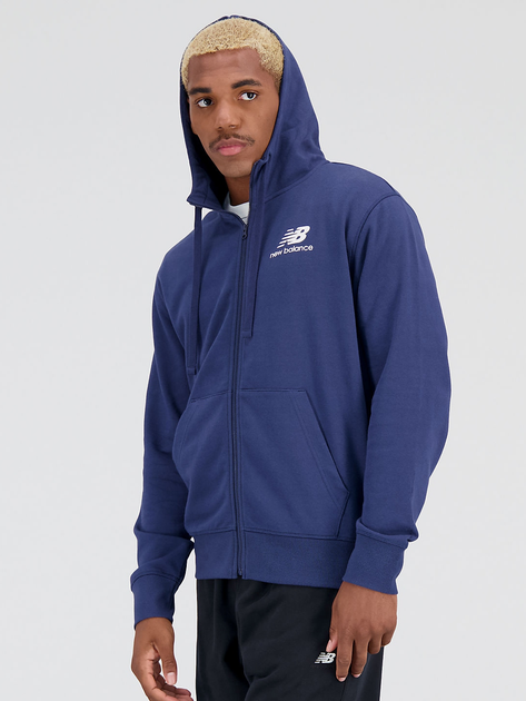Толстовка New Balance Essentials Stacked Logo FZ MJ31536NNY M Темно ...