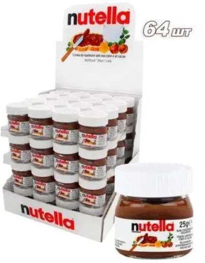 Шоколадная паста Nutella mini 25g×64шт – купити в Україні - ROZETKA ...
