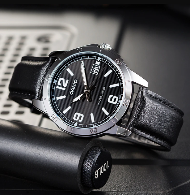 Наручные часы с новым захватывающим дизайном Casio Mtp V004l 1budf Серебро Черный фото отзывы
