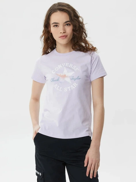 Футболка оверсайз женская Converse Chuck Patch Infill Tee Vapor Violet ...