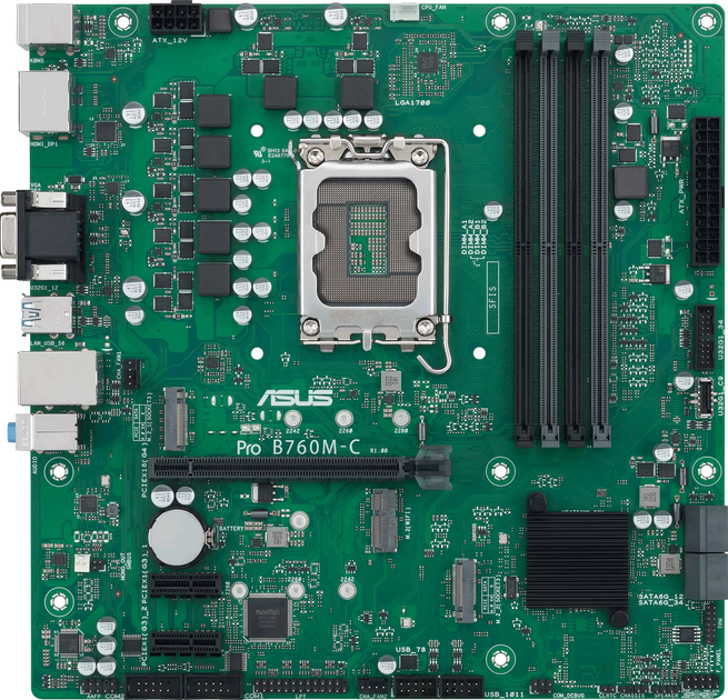 Материнская плата Asus Pro B760M-C-CSM (s1700, Intel B760, PCI-Ex16 ...