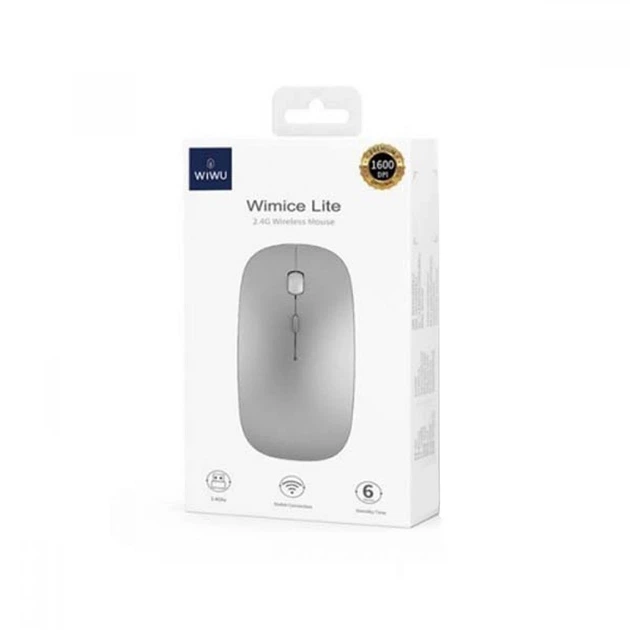 Миша Wireless WiWU WM102 Wimic Lite Сріблястий – фото, отзывы ...