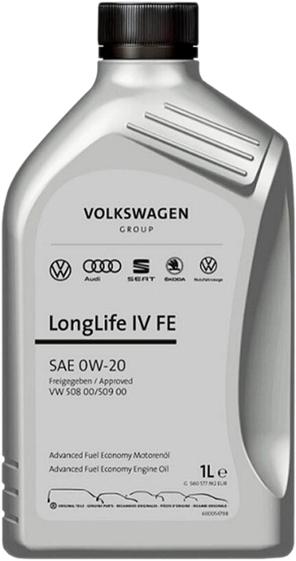 Моторное масло VAG Audi LongLife IV FE 0W-20 1 л (GS60577D2) – фото ...