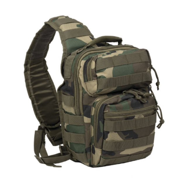 Туристичний рюкзак Mil-tec One Strap Assault Woodland однолямочний 10л ...