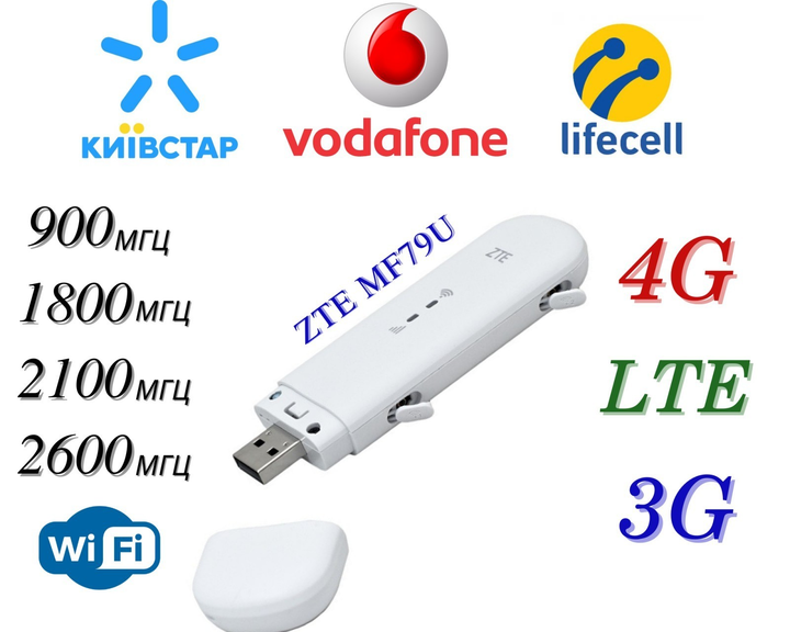 Універсальний 4G модем/роутер USB WI-FI 3G/4G LTE ZTE MF79U Києвстар ...