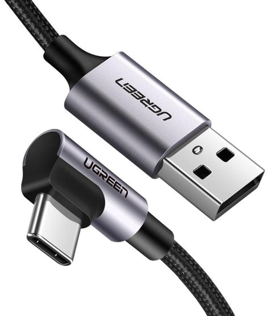 Кабель Ugreen Us284 Usb 2 0 To Angled Usb Type C Cable Aluminum Shell