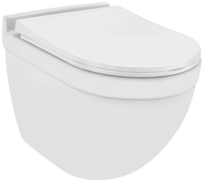 Унітаз підвісний JAQUAR Solo Rimless SLS-WHT-6953BIUFSM зі сидінням ...