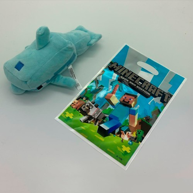 Игрушка Дельфин Minecraft Dolphin Mojang 24 см с фирменным пакетом ...