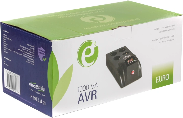 Стабилизатор напряжения EnerGenie 1000 ВА EG-AVR-E1000-01 – фото, отзывы, характеристики в ...