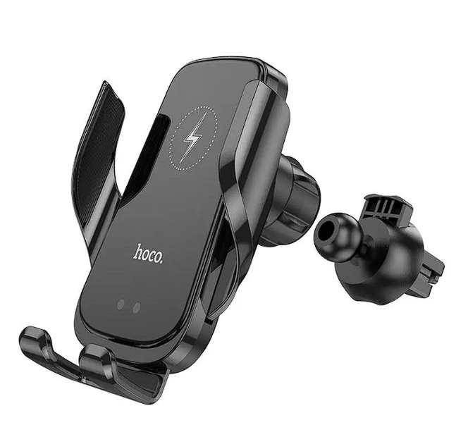Автомобильный держатель с беспроводной зарядкой HOCO Enlightener infrared induction wireless ...