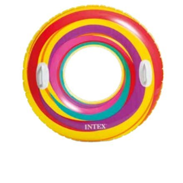 Надувний круг INTEX 59256 Жовтий (2000989410843) – низкие цены, кредит ...