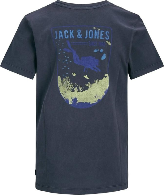 Футболка для хлопця Jack & Jones 12180265-2 темно-синя з водолазом (152 ...