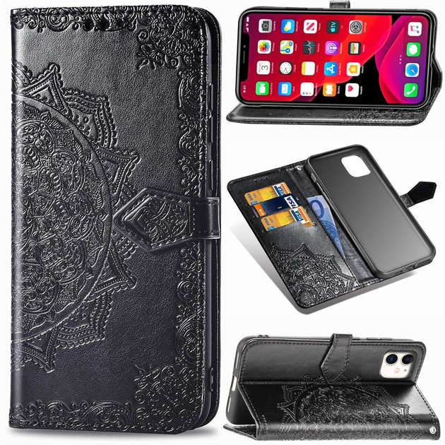 Чехол Vintage для Iphone 11 книжка кожа PU с визитницей черный – фото ...