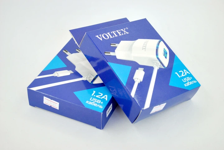 Зарядное устройство Voltex 8600 1.2A (1 Usb Led подсветка, цельное ...