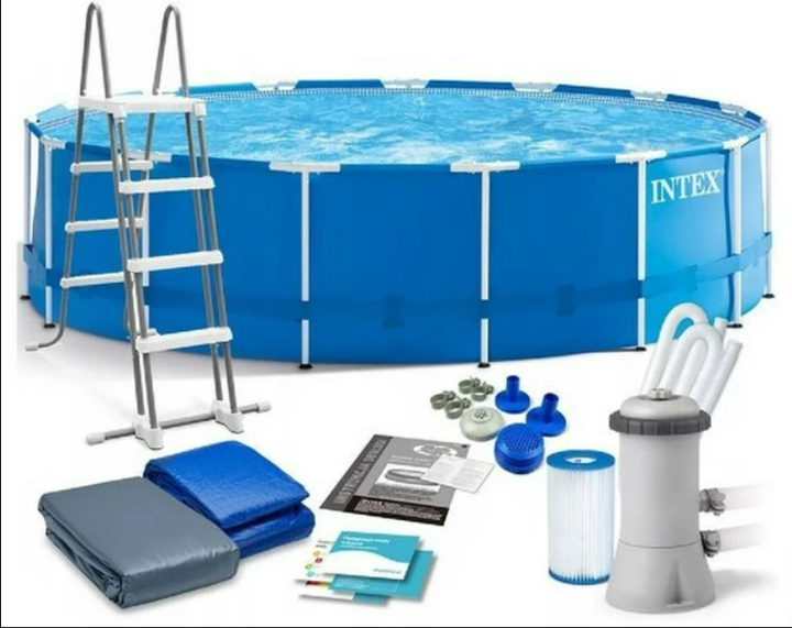 Каркасный бассейн Intex 28242 круглый 457 х 122 см фильтр-насос ...