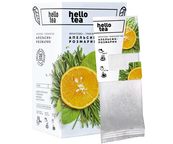 Чай Hello Tea "Апельсин-розмарин" 20шт від продавця: Krystal-trade ...