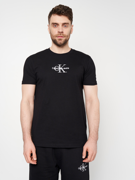 Футболка бавовняна довга чоловіча Calvin Klein Jeans 11058 1 2xl Чорна