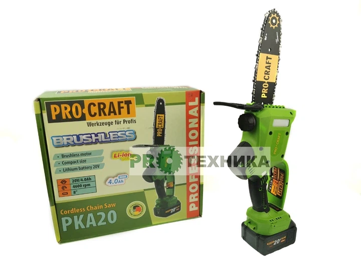 Акумуляторна міні пила (сучкоріз) Procraft PKA20/4 + 2 АКБ та зарядне – купити онлайн на ROZETKA