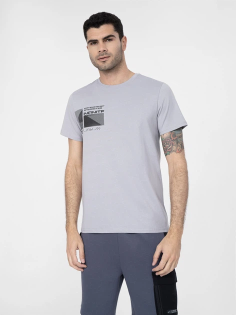 Футболка 4F Tshirt M310 4FSS23TTSHM310-27S L Серая (5904698216451) – в ...