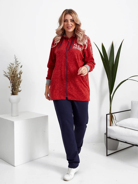 Демисезонный спортивный костюм Slazer из трикотажа 60 Красный с темно ...