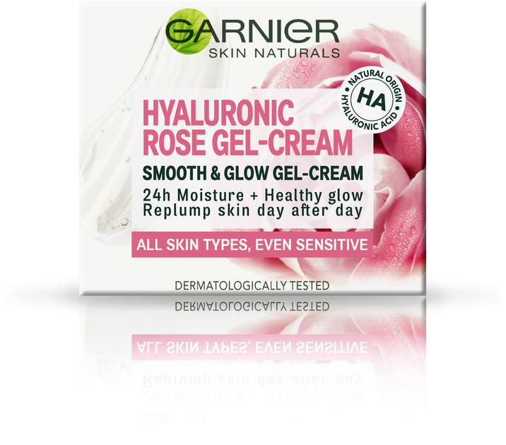 Увлажняющий гиалуроновый гель-крем Garnier Skin Naturals с розовой ...