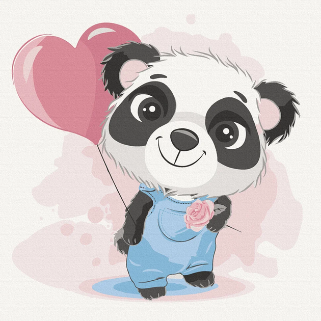 Картина по номерам Art Craft Панда с шариком 30х30 см 15534-AC – фото ...