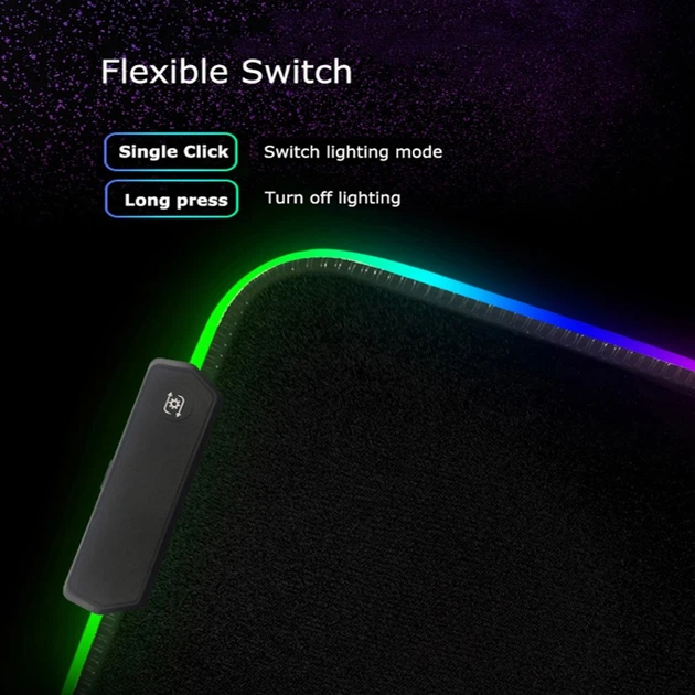 Игровая поверхность SV RGB "Wave" с подсветкой 300x900x3mm для геймеров ...