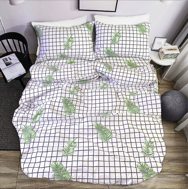 Постельное белье Zastelli Leaves/клетка бязь 200*220см – фото, отзывы ...