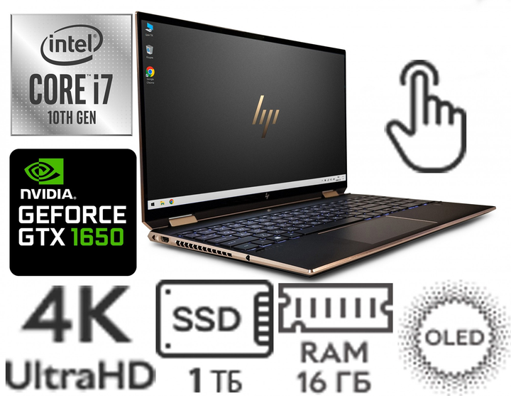 Ноутбук HP Spectre x360 15-eb0053dx (9GB30UA) Ash Gold Б/У – фото ...