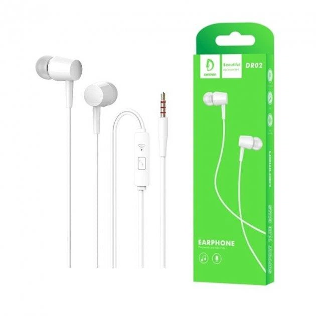 Наушники вкладыши Denmen DR02 белые 4433397 купить в интернет-магазине ROZETKA - Наушники ...