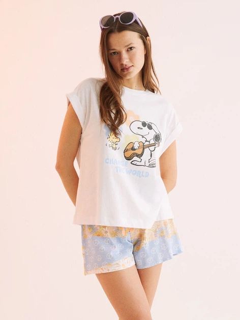 Пижама (футболка + шорты) женская хлопковая Women'Secret Sg Pe World Pj 3135232-96 S ...