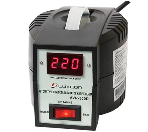 Стабилизатор напряжения LUXEON AVR-500 D черный (релейный) – фото, отзывы, характеристики в ...
