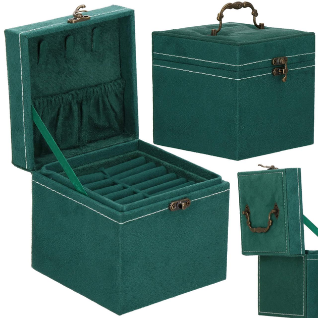 Футляр для украшений Springos HA1088 12 x 12 x 12 см зеленый от ...