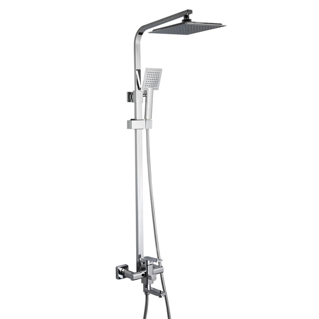 Душева система FRAP H24 F2420, поворотний вилив, лійка 1 режим, хром – фото, отзывы ...