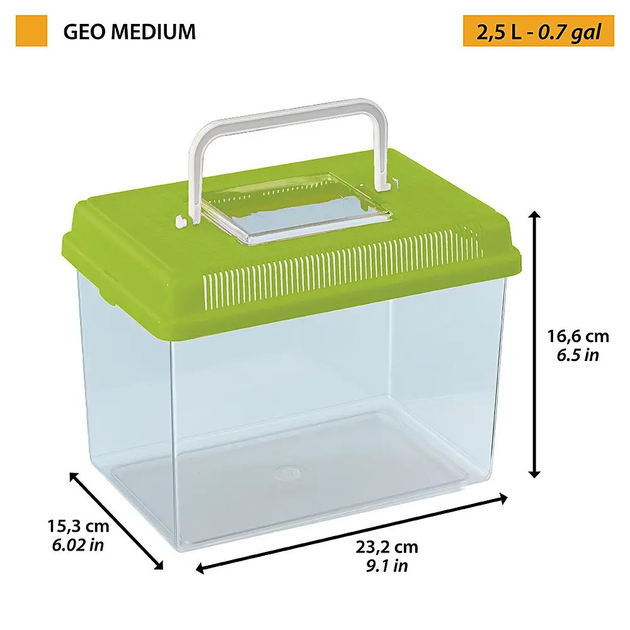 Контейнер для риб та черепах Ferplast Geo Medium 23.2х15.3х16.6 см на 2 ...