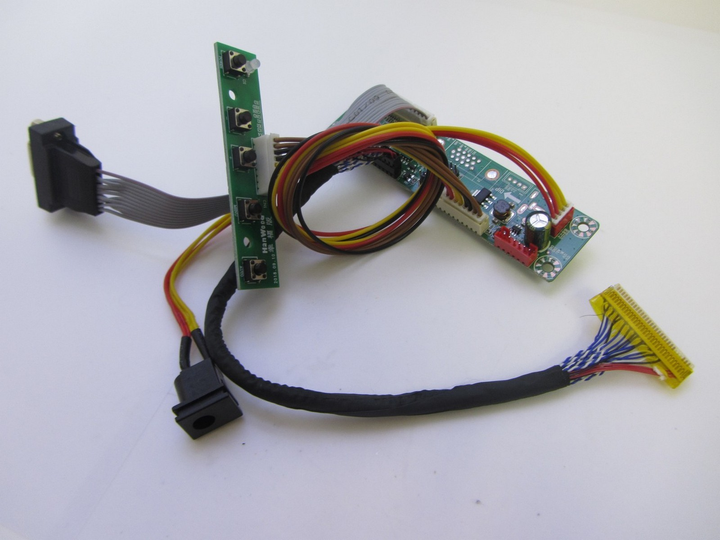 Комплект универсальный скалер MT6820 + fix30p dual8 + VGA + DC + кнопки ...
