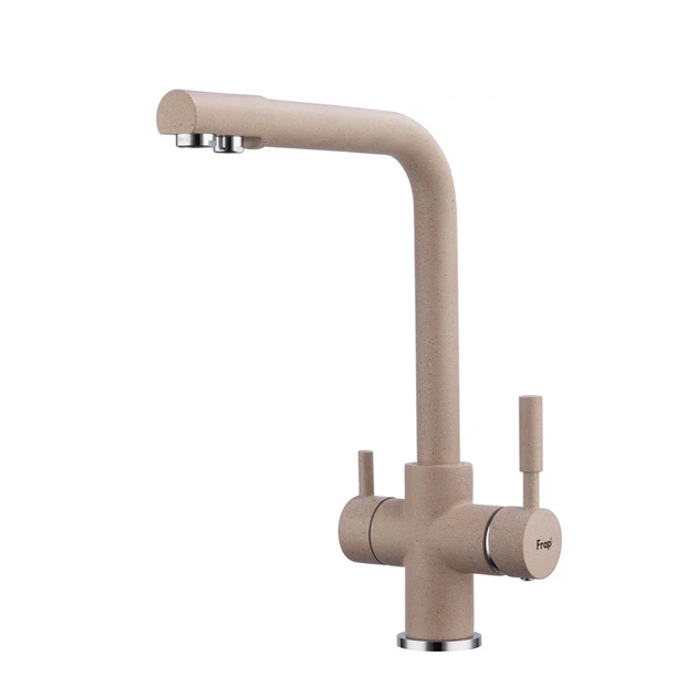 Змішувач для кухні FRAP F4352-23 на дві води, бежевий – фото, отзывы, характеристики в интернет ...
