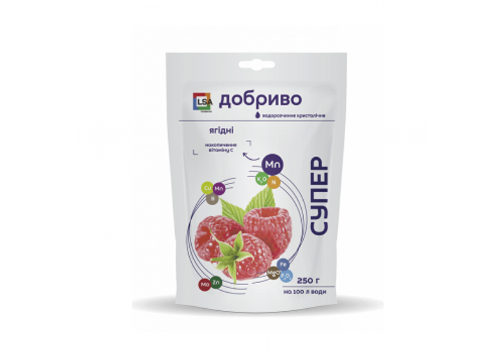 Удобрение Супер Ягодные водорастворимое кристаллическое 250 г 58585 ...