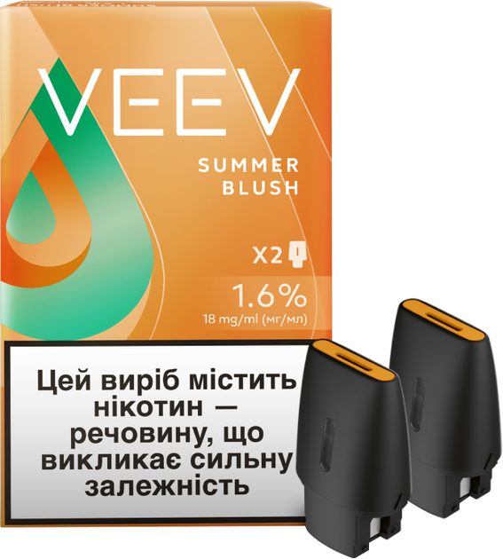 Картридж для POD систем VEEV Summer Blush 18 мг 1.5 мл 2 шт ...