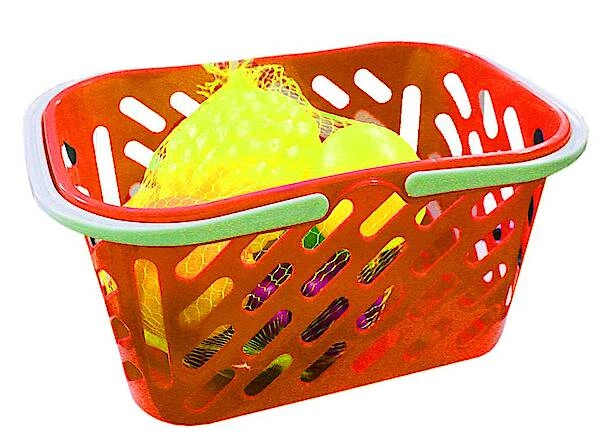 Корзинка оранжевая с фруктами 8 предметов Kinderway (KW-04-453) KINDERWAY (KW-04-453) – игрушки ...