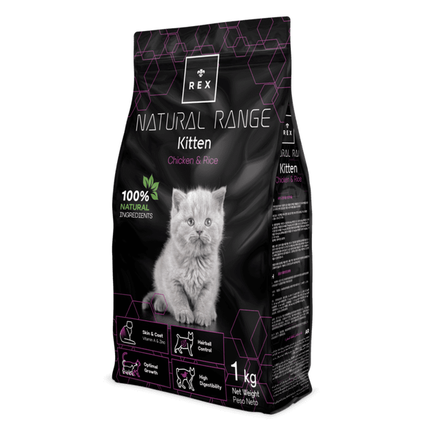 Сухой корм со свежей курицей и рисом для котят REX Natural Range Kitten ...