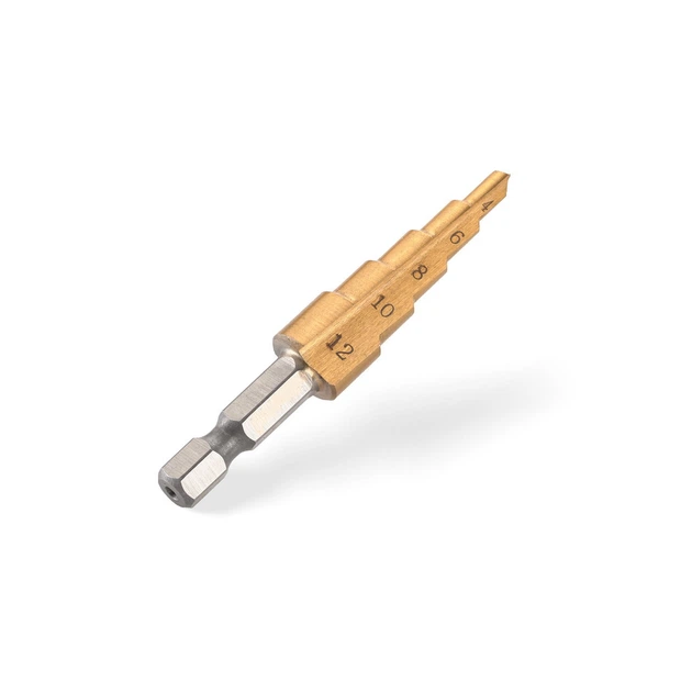 Сверло ступенчатое по металлу 4-12мм Sturm 1055011 титановое покрытие ...