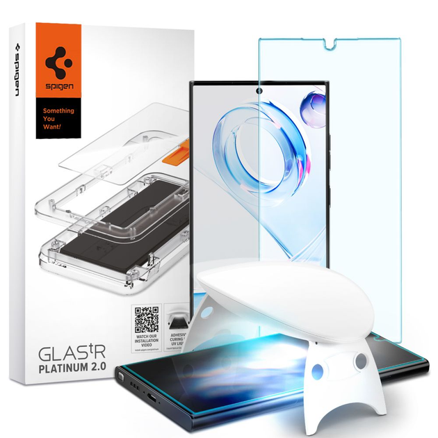 Защитное стекло Spigen Glas.TR Platinum UV Tray для Samsung Galaxy S23 ...